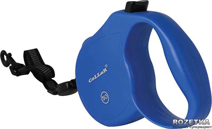 Поводок-рулетка Collar Control L для собак до 50кг, 5 м Синий (81122 ...