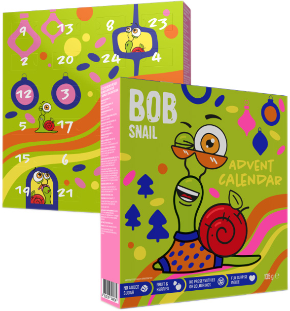 Набор Bob Snail Адвент-календарь Диско с игрушками и стикерами 135 г ...
