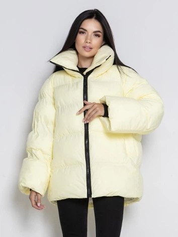 Пуховик зимовий жіночий Alisa Line Simona S Ніжно-жовтий (2500000065989 ...