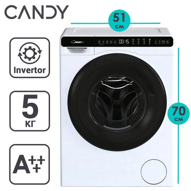 Фронтальна пральна машина Candy CW50-BP12307-S – фото, відгуки ...