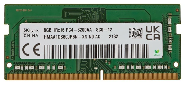 Модуль памяти Hynix SO-DIMM DDR4 8GB 3200MHz (HMAA1GS6CJR6N-XN) – фото ...