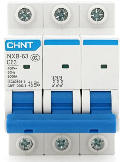 Автоматичний вимикач CHINT NXB-63 3P C63 63A (YT31815) – фото, відгуки, характеристики в ...