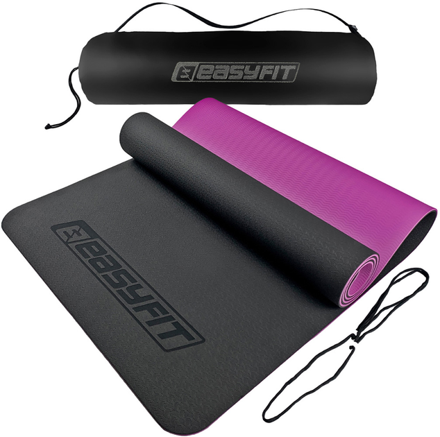 Коврик для йоги и фитнеса EasyFit EF-1924s-BV TPE+TC ECO-Friendly ...