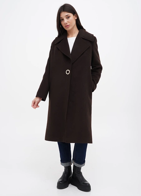 Пальто осеннее длинное женское Sassofono A271-SC-1493 38 Коричневое (9901401093060) – в интернет ...