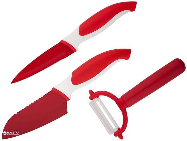 Набор ножей Granchio Coltello из 3 предметов Красный (88682) – купить ...