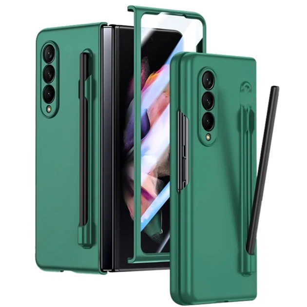Чехол-накладка Omeve Shockproof Pen Holder для Samsung Galaxy Fold3 из стилусом green – фото ...