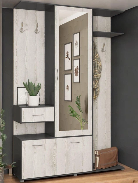 Передпокій прихожі в коридор Грета меблі для прихожих з дзеркалом та