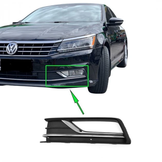 Решітка бампера нижня Volkswagen Passat B8 (NMS) USA 2015-18 ліва 561 ...