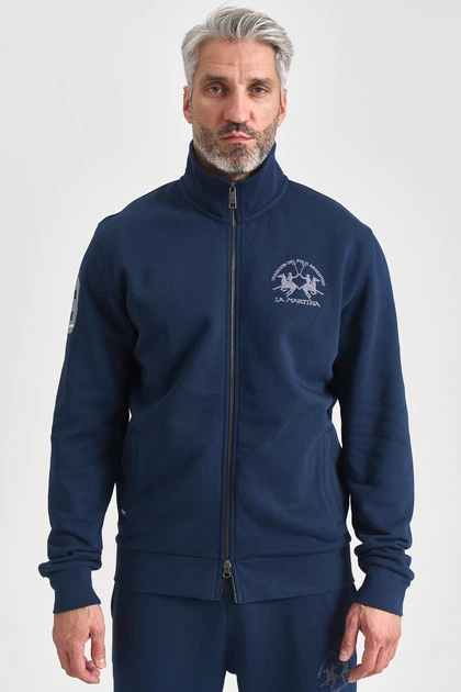 Кофта на змійці з фірмовою вишивкою La Martina 6943 M Брендовий одяг Rozetka