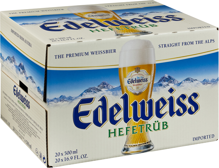 Упаковка пива Edelweiss Weissbier светлое нефильтрованное 5.3% 0.5 л x ...