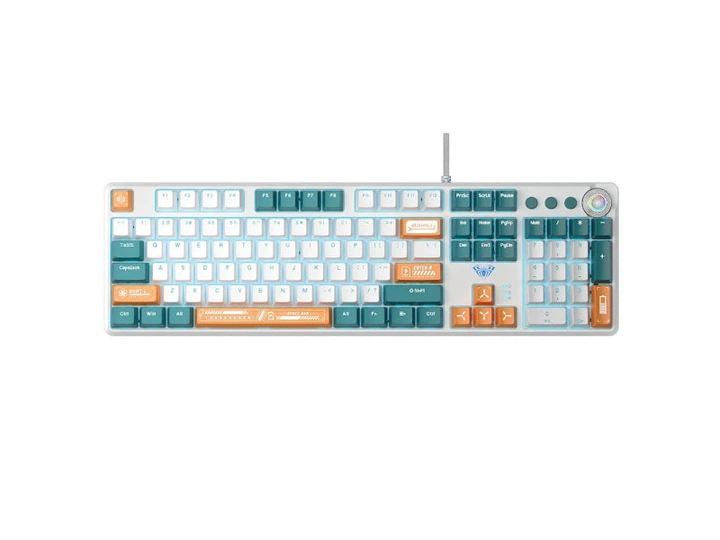 Клавіатура Aula Wind F2088 PRO Plus 9 Orange Keys KRGD Blue USB UA ...