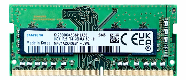 Оперативная память Samsung SODIMM DDR4 16Gb 1Rx8 3200Mhz PC4-3200AA-SE1-11 M471A2K43EB1-CWE ...
