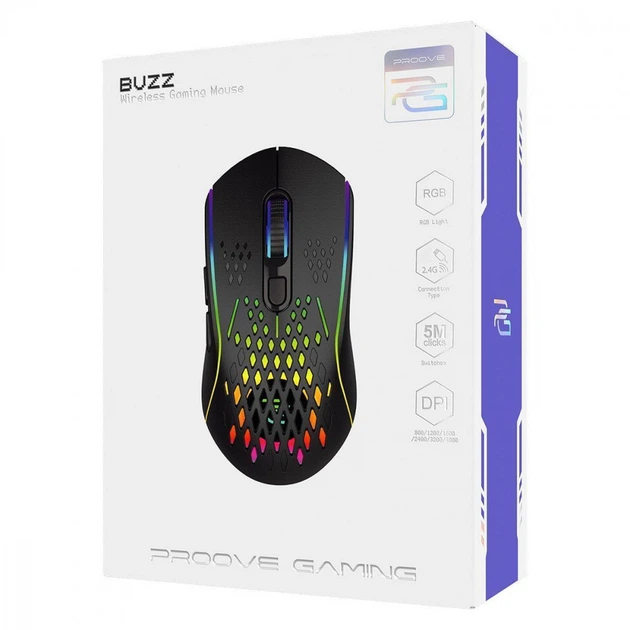 Беспроводная игровая мышка Proove Gaming Buzz black – фото, отзывы ...