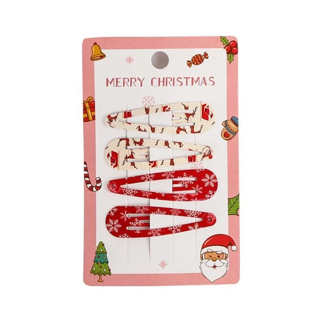 Набір дитячих новорічних заколок Jingl bells 4 шт 5 см – купити онлайн ...