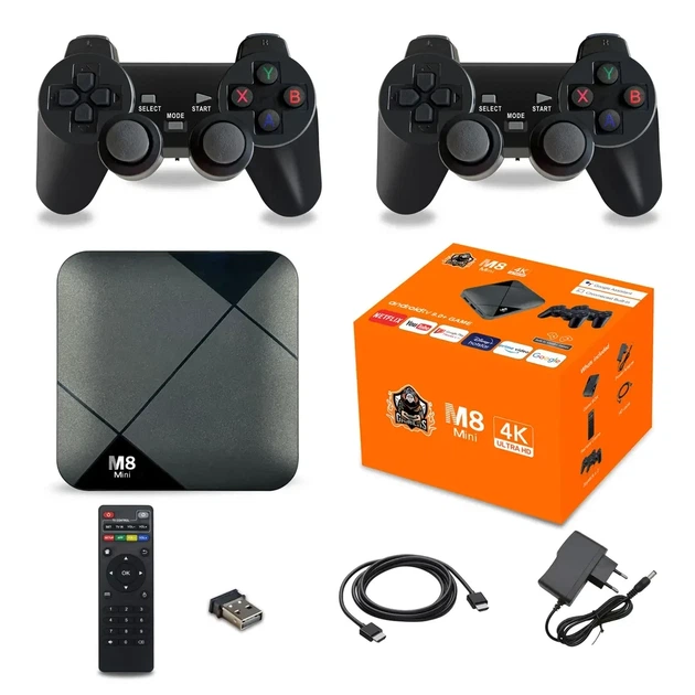 Ігрова ТВ приставка M8 mini 4K на Android TV із вбудованим емулятором ...