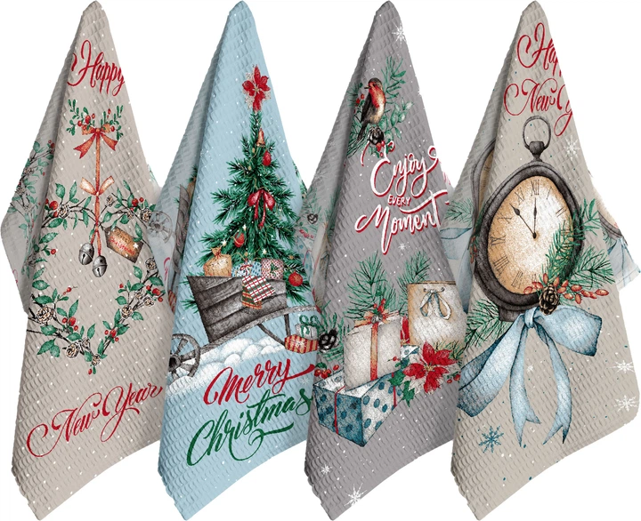 Набір 4 вафельні рушники Lelit для кухні 34х60 см Новий рік Le2000000296944 купити онлайн на