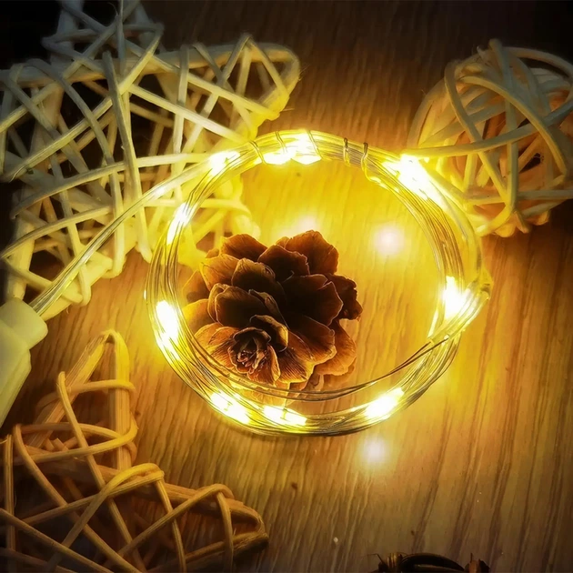 Светодиодная гирлянда Crown 50 LED 5 м от USB Теплый Белый (WLS-QX-DCH2186W5) – фото, отзывы ...