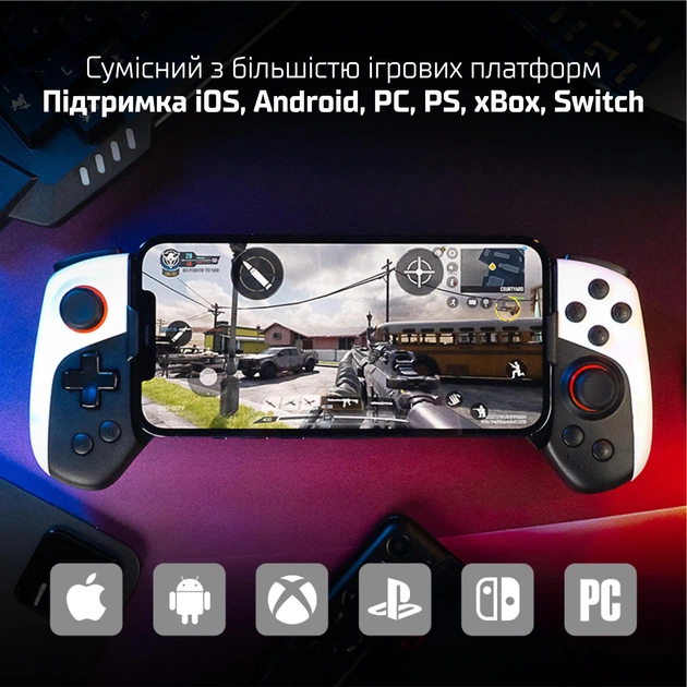 Геймпад джойстик смартфон CoolShark JK02 ігровий контролер Gamwing тригер з макросом для ...
