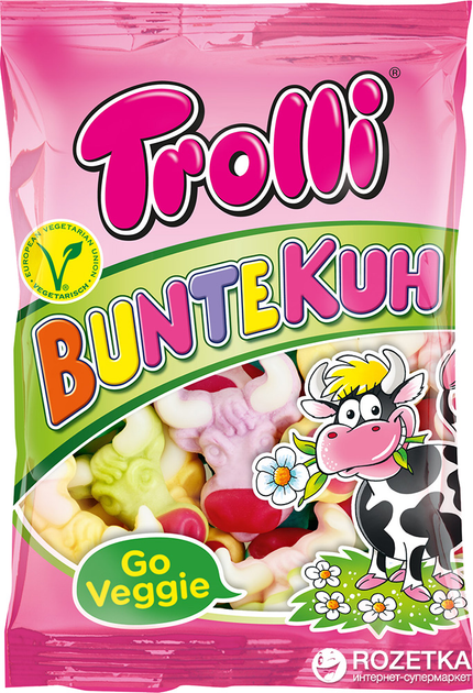 Конфеты жевательные Trolli Цветные коровки 175 г (4000512364665 ...