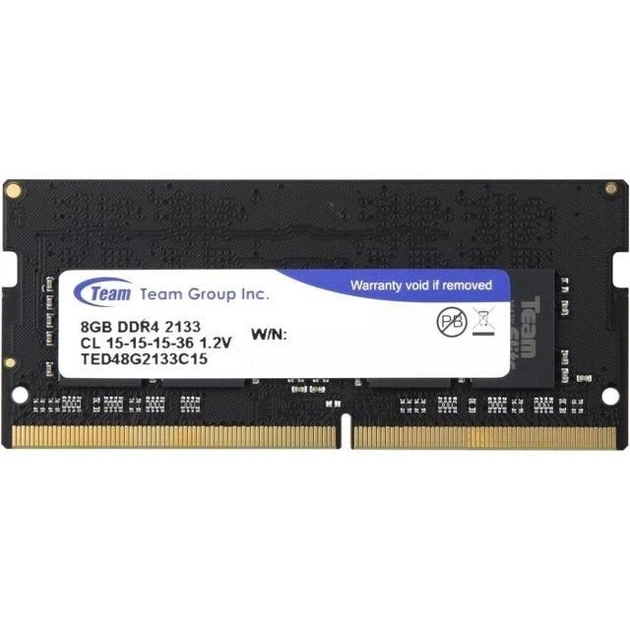 Модуль пам'яті SO-DIMM DDR4 8GB 2133MHz Team Elite (TED48G2133C15-S01 ...