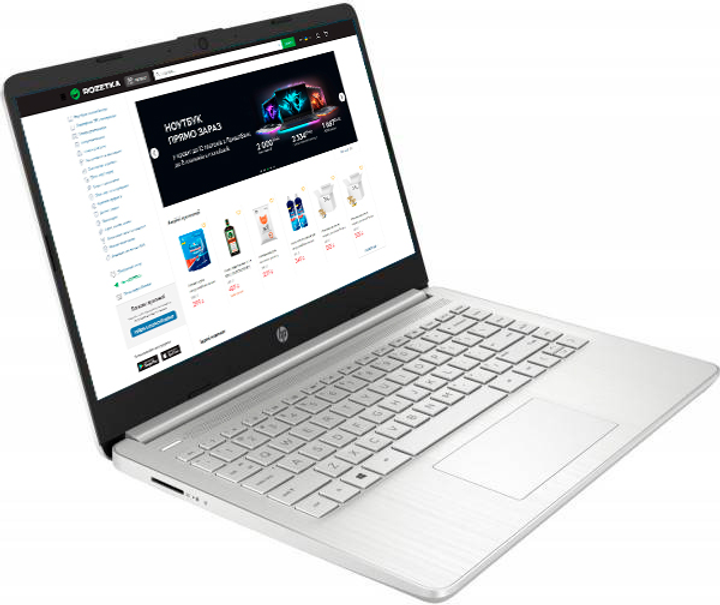 Ноутбук HP Laptop 14s-dq5018ua (B09ZWEA) Natural Silver – фото, відгуки ...