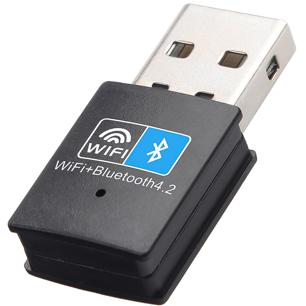 USB WiFi + Bluetooth адаптер 2в1, зовнішній мережевий приймач для ПК ...