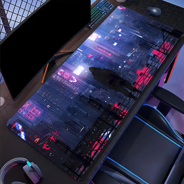 Коврик для мыши и клавиатуры YL XL06 с принтом Cyberpunk 900х400 ...