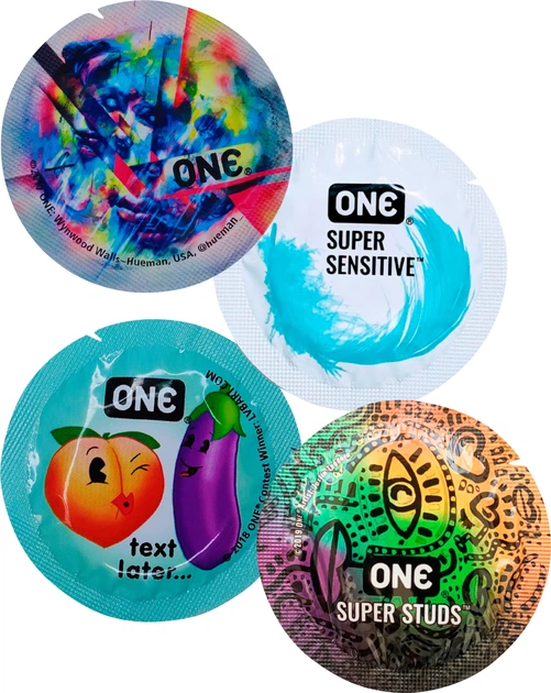 Презервативы One Super Sensitive, Studs, Pleasure Plus, Classic 4 шт ...