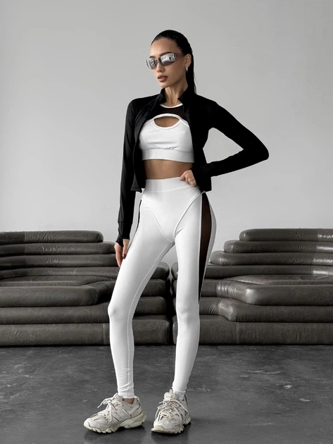Комплект женский спортивный (лосины, топ и кофта) Nova Vega S белый 5099152075-1313291 от ...