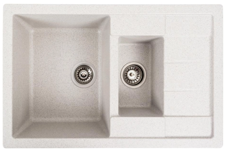 Кухонная мойка гранит Platinum 7850W TOSKANA матовая топаз + сифон ...