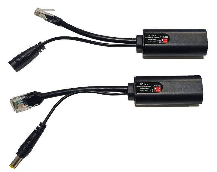 Комплект PoE NG LAN 9 48V інжектор сплітер Gigabit (female male) – фото, відгуки, характеристики ...