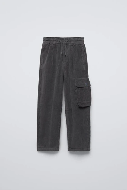 Підліткові штани-карго для хлопчика Zara 5644/887 140 см Графітовий від ...