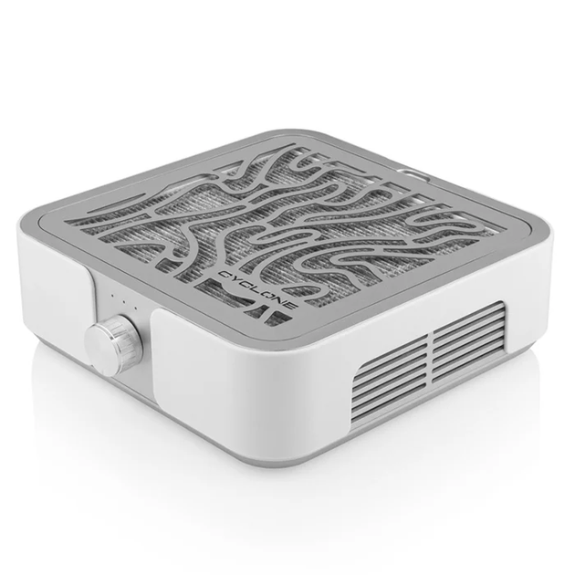 Вытяжка для маникюра CYCLONE X2 SILVER с угольным НЕРА-фильтром, 72 Вт ...