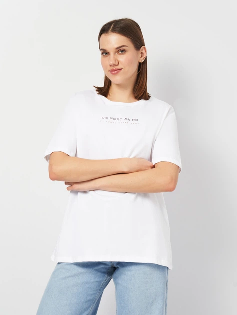 Футболка женская Zara 5644/160 L Белая (05644160250049) – Брендовая ...