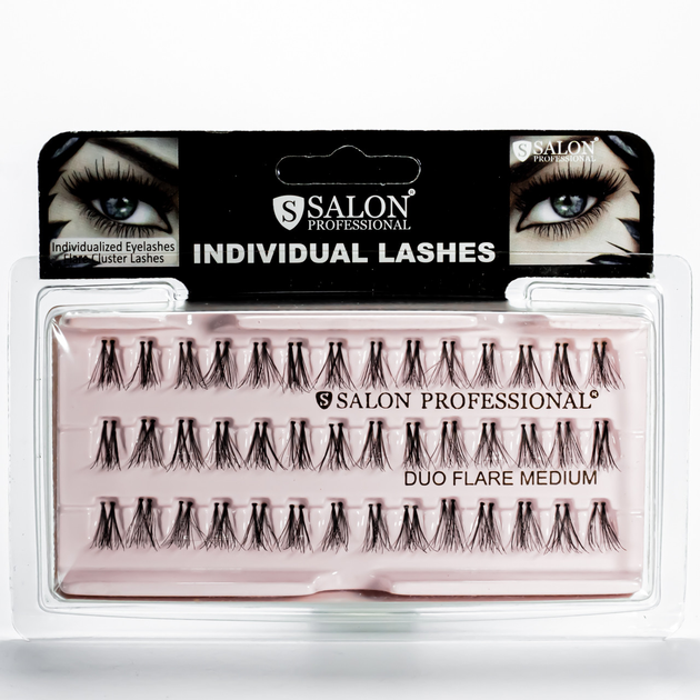 Пучковые ресницы для наращивания двойные Salon Duo Flare Individual ...