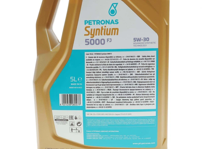 Моторна олива Petronas SYNTIUM 5000 FJ 5W-30 Jaguar Land Rover STJLR.03 ...