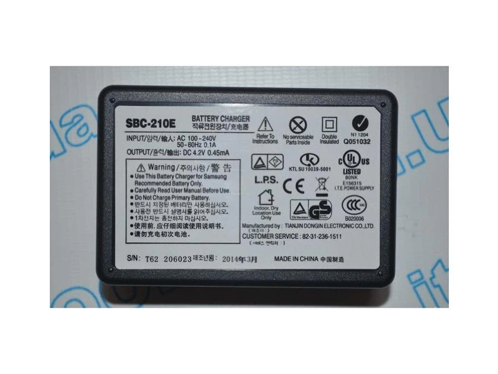 Зарядное устройство SBC-210E для камер SAMSUNG (аккумулятор IA-BP105R ...