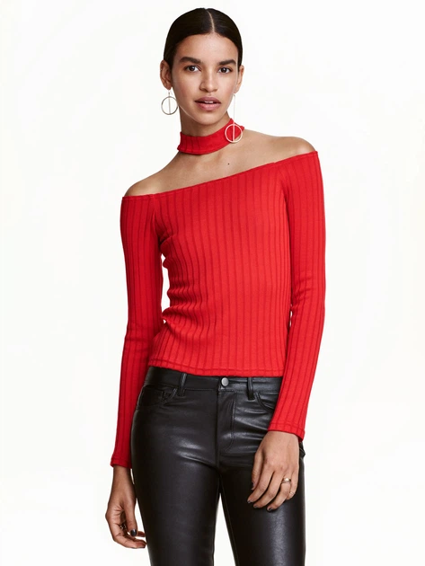 Топ женский H&M 23-0423107_004 S Красный (СА2000001427255) – Брендовая одежда | ROZETKA