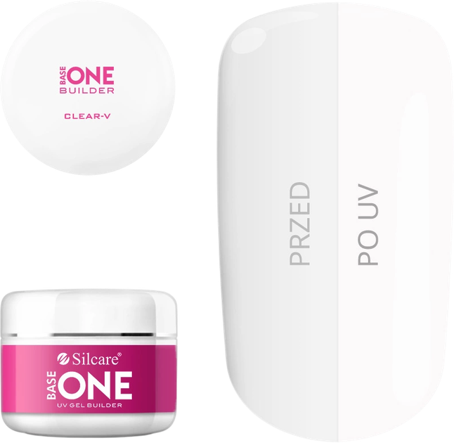 Гель для наращивания ногтей Silcare Base One Clear V 100 г ...