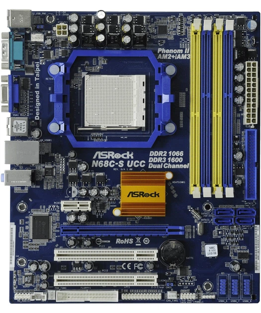 Материнская плата Socket AM3 ASRock N68C-S UCC COMBO ( sAM2+ / AM3 ...