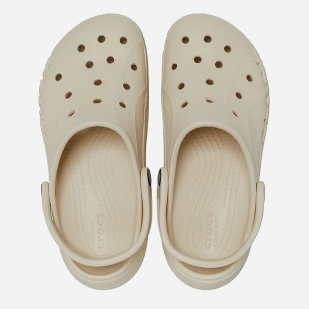 Женские кроксы Crocs Baya Platform Clog 208186-11S 38-39 (W8) 24 см Бежевые (1962653202950 ...