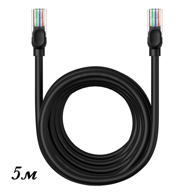Патч корд мережевий інтернет-кабель LAN RJ45 Baseus High Speed CAT5e ...