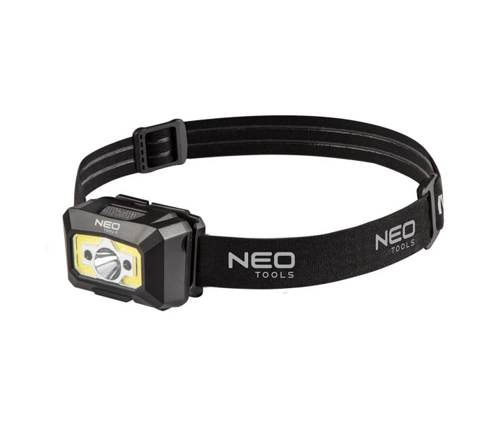 Ліхтарик налобний 3W/250Lm/XPE+COB LED+датчик руху - 99-073 NEO TOOLS ...