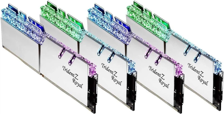 Оперативная память G Skill Ddr4 3200 131072mb Pc4 28800 Kit Of 4x32768 Trident Z Royal Silver
