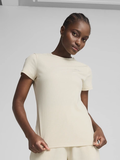 Футболка спортивная женская Puma Ess Elevated Rib Tee 68502187 L ...