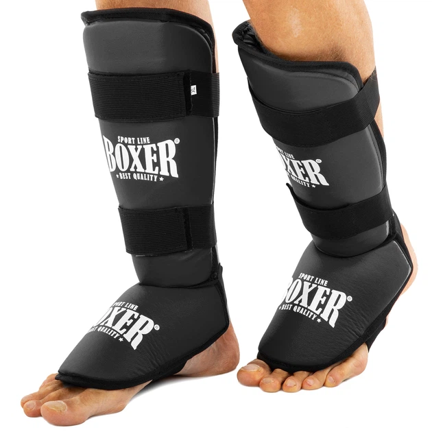 Захист гомілки та стопи шкірвініл BOXER BO-2002-N (р-р XL, чорний ...