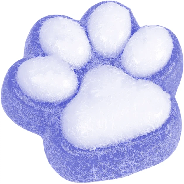 Сквіш-антистрес UFT Squish Cat Paw Fluffy Хутряна котяча лапка 4 Blue ...