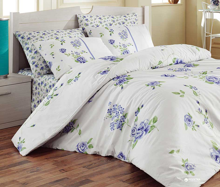 Комплект постельного белья Arya Ранфорс 200х220 Jasmine blue (TR1001971 ...