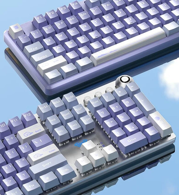 Клавиатура Aula Mechanical F2088 PRO White/Violet, plus 9 Purple keys ...