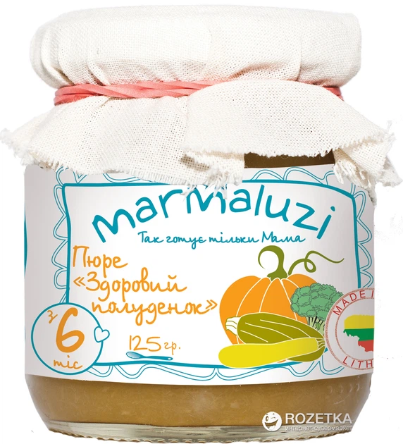 Пюре Marmaluzi "Здоровый полдник" с 6 месяцев 125 г (4779034140865 ...